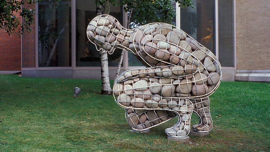 A sculpture that perfectly captures the weight of grief