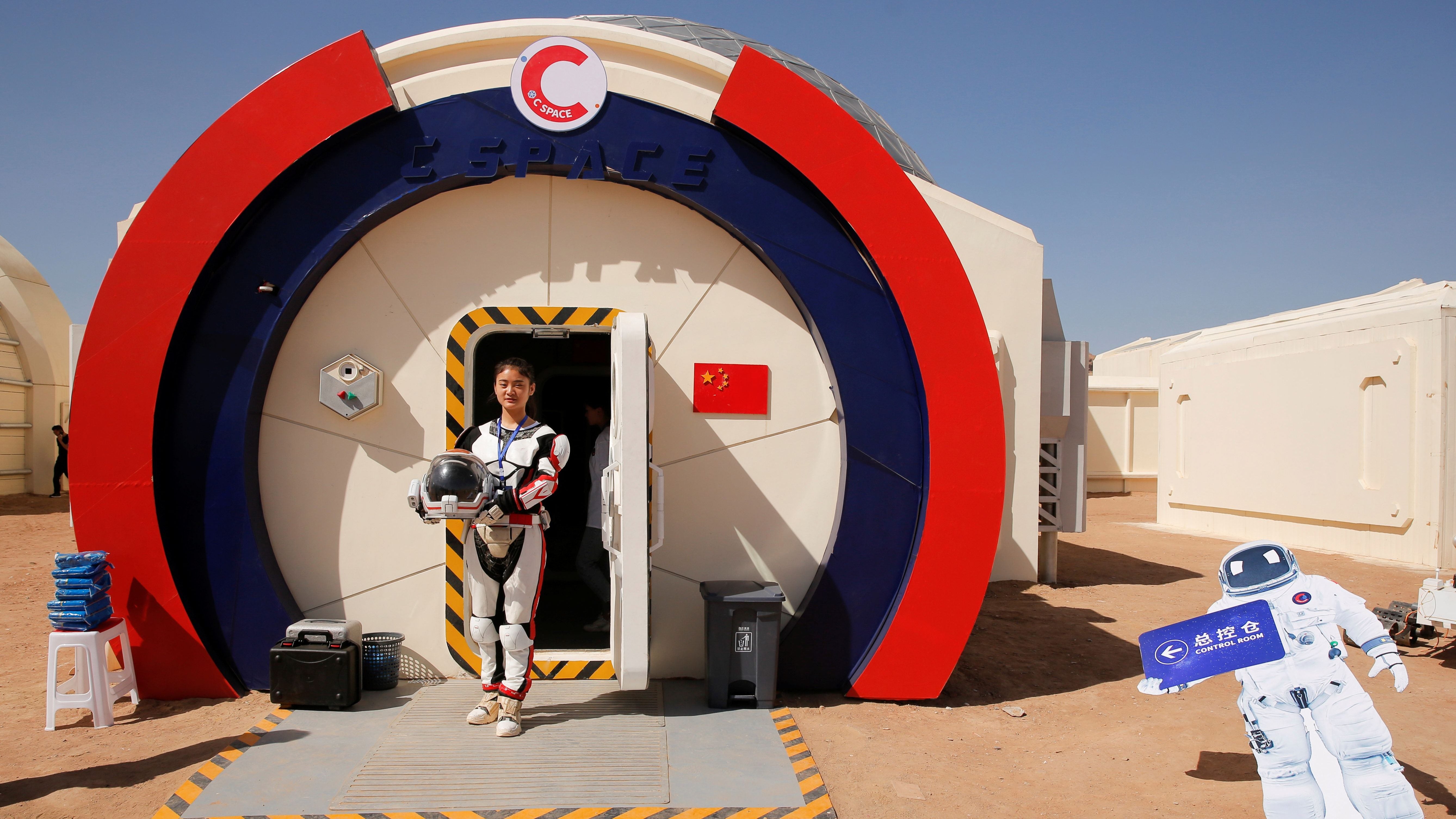 A futuristic simulation of a Chinese Mars mission has opened in the ...